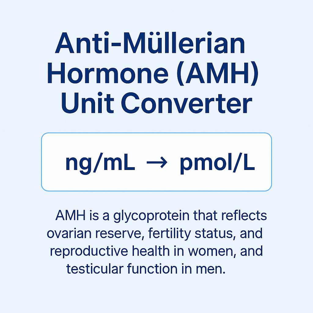 Anti-Müllerian Hormone (AMH) Unit Converter – ng/mL to pmol/L Online ...